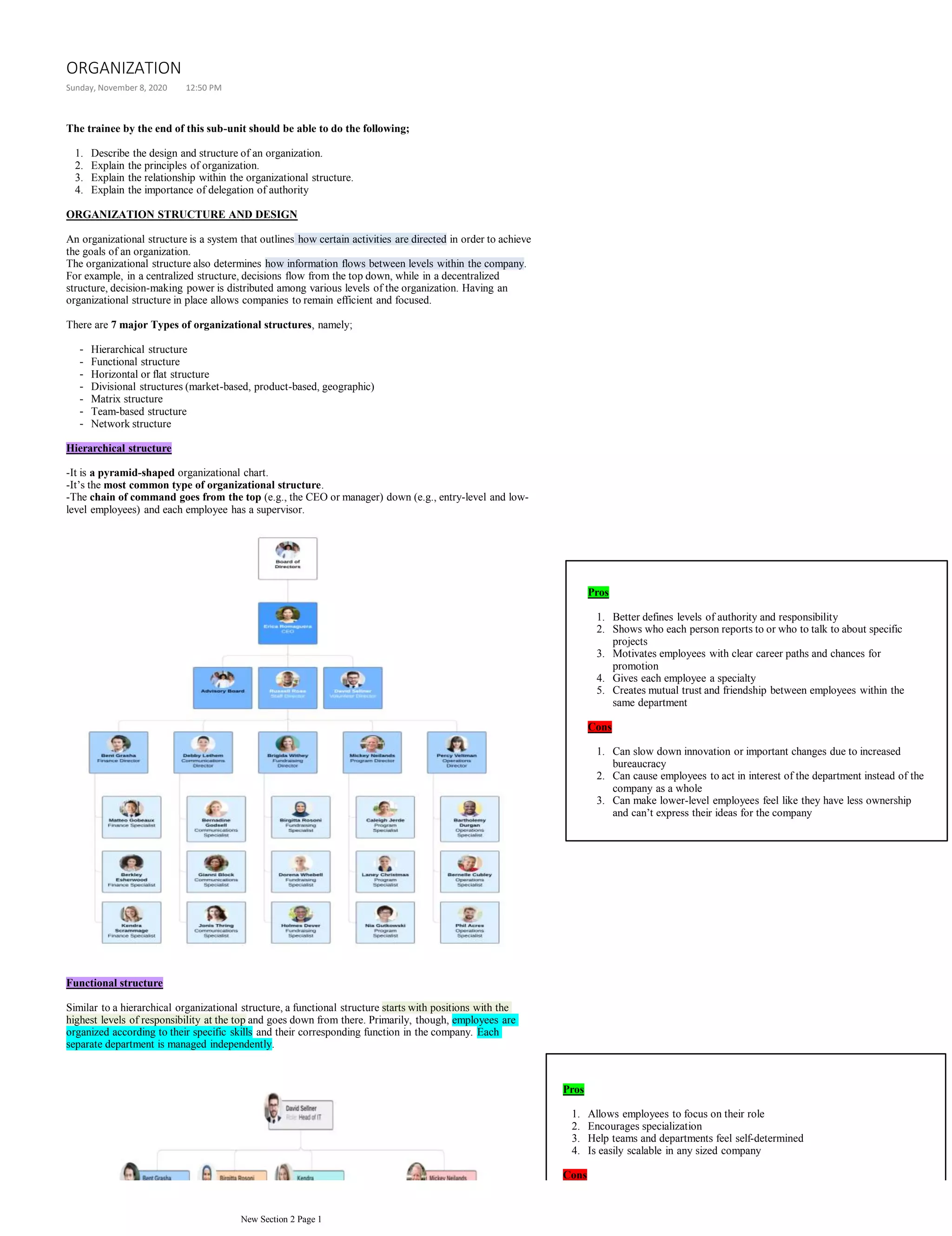 Organizational structures | PDF