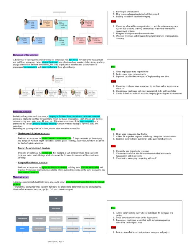 Organizational structures | PDF