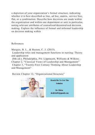 Organizational Structures and LeadershipTo prepareReview .docx