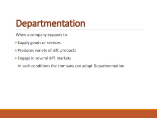 Organizational structures and departmentation | PPT