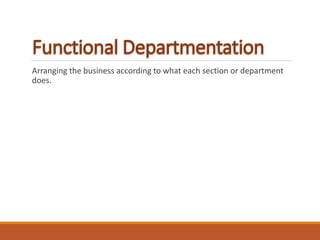 Organizational structures and departmentation | PPT