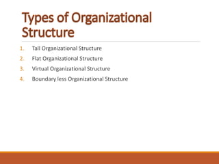 Organizational structures and departmentation | PPT