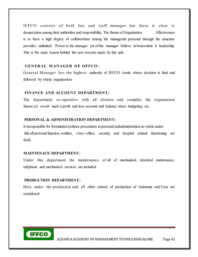 IFFCO AONLA REPOT | DOCX