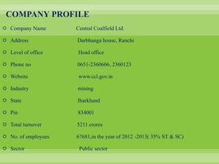 central coal field limited | PPTX