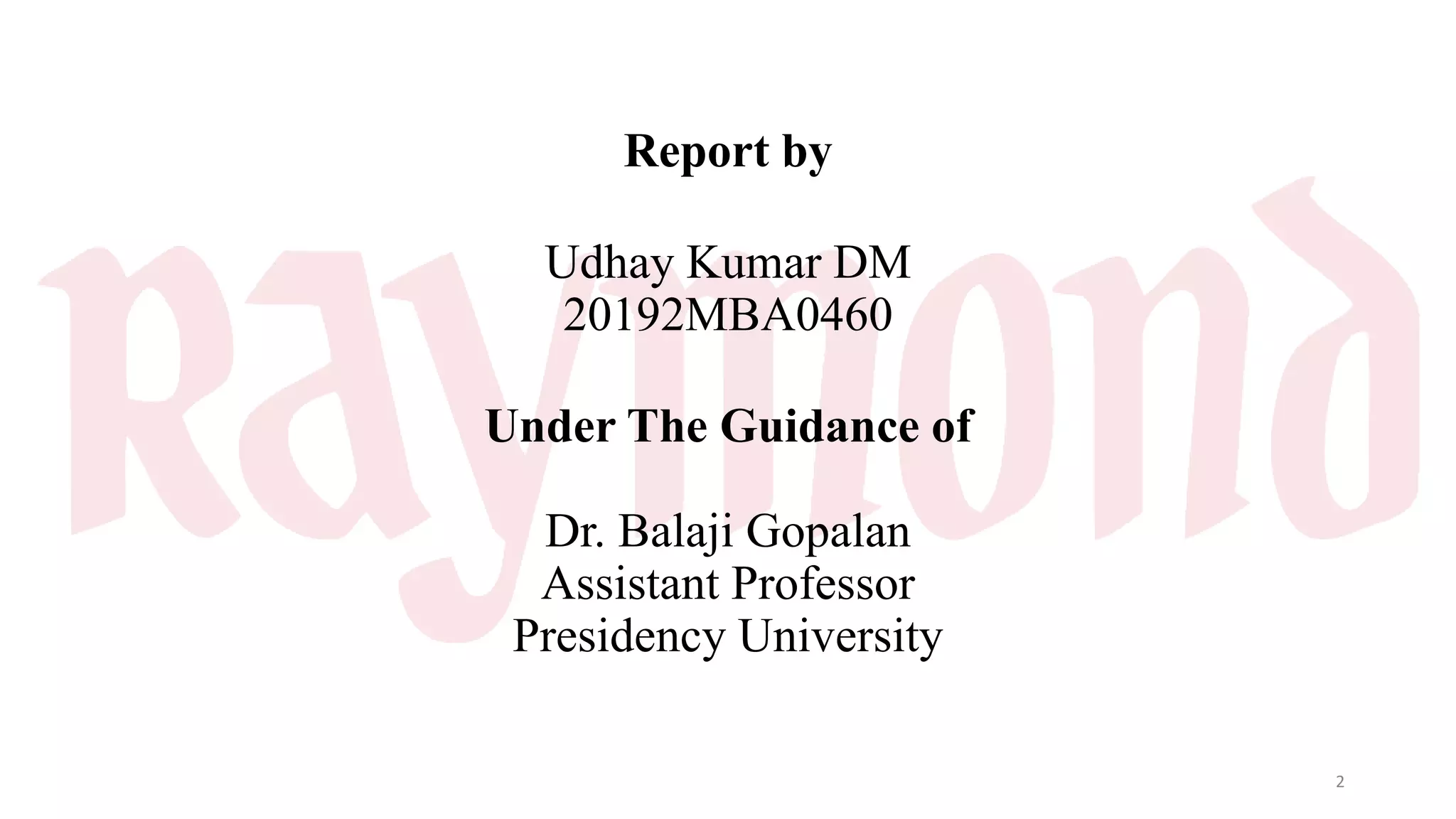 Organizational study report | PPT