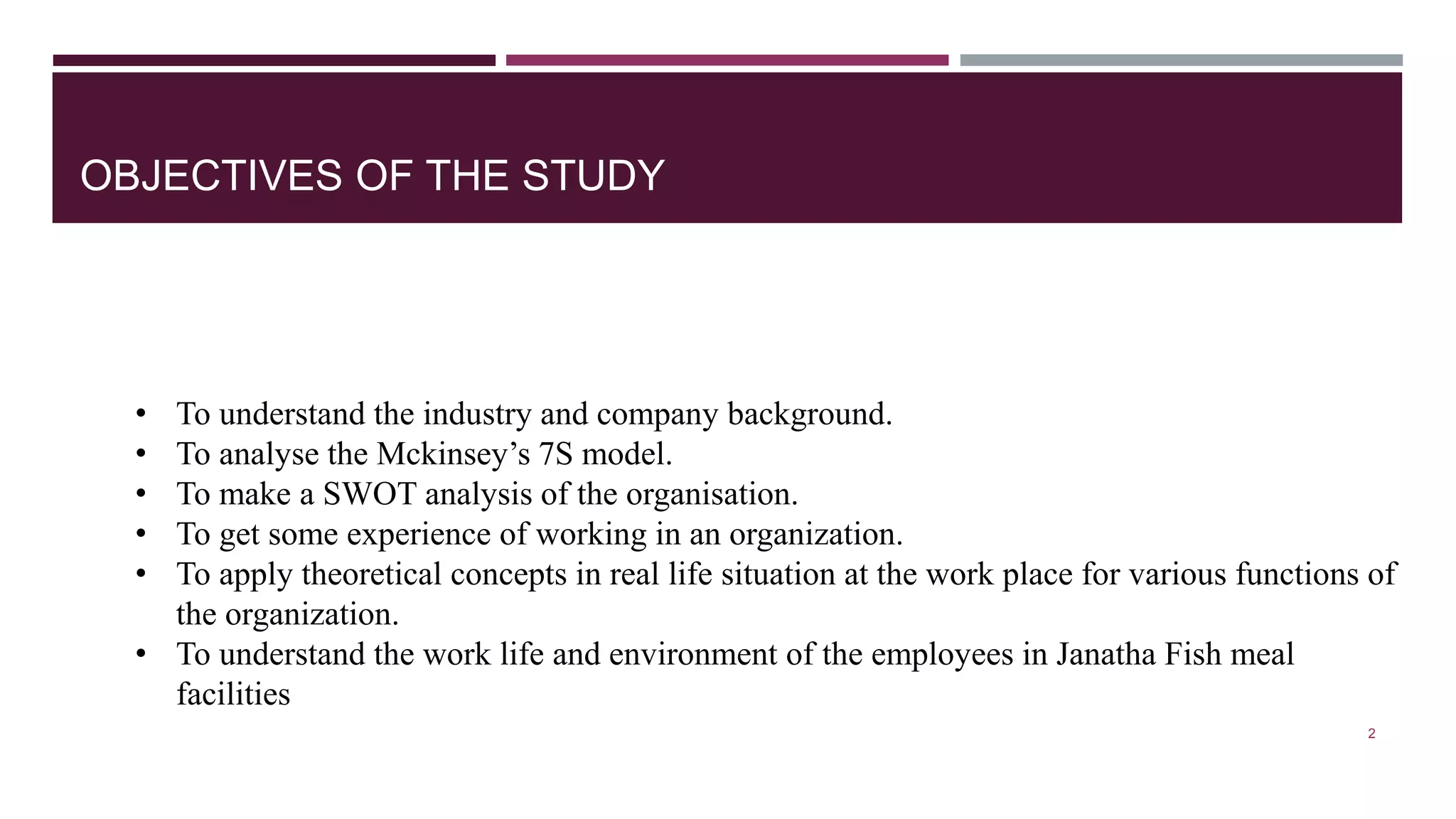 Organizational study report on Janatha Fish meal and oil products | PPTX