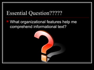Organizational text features | PPT