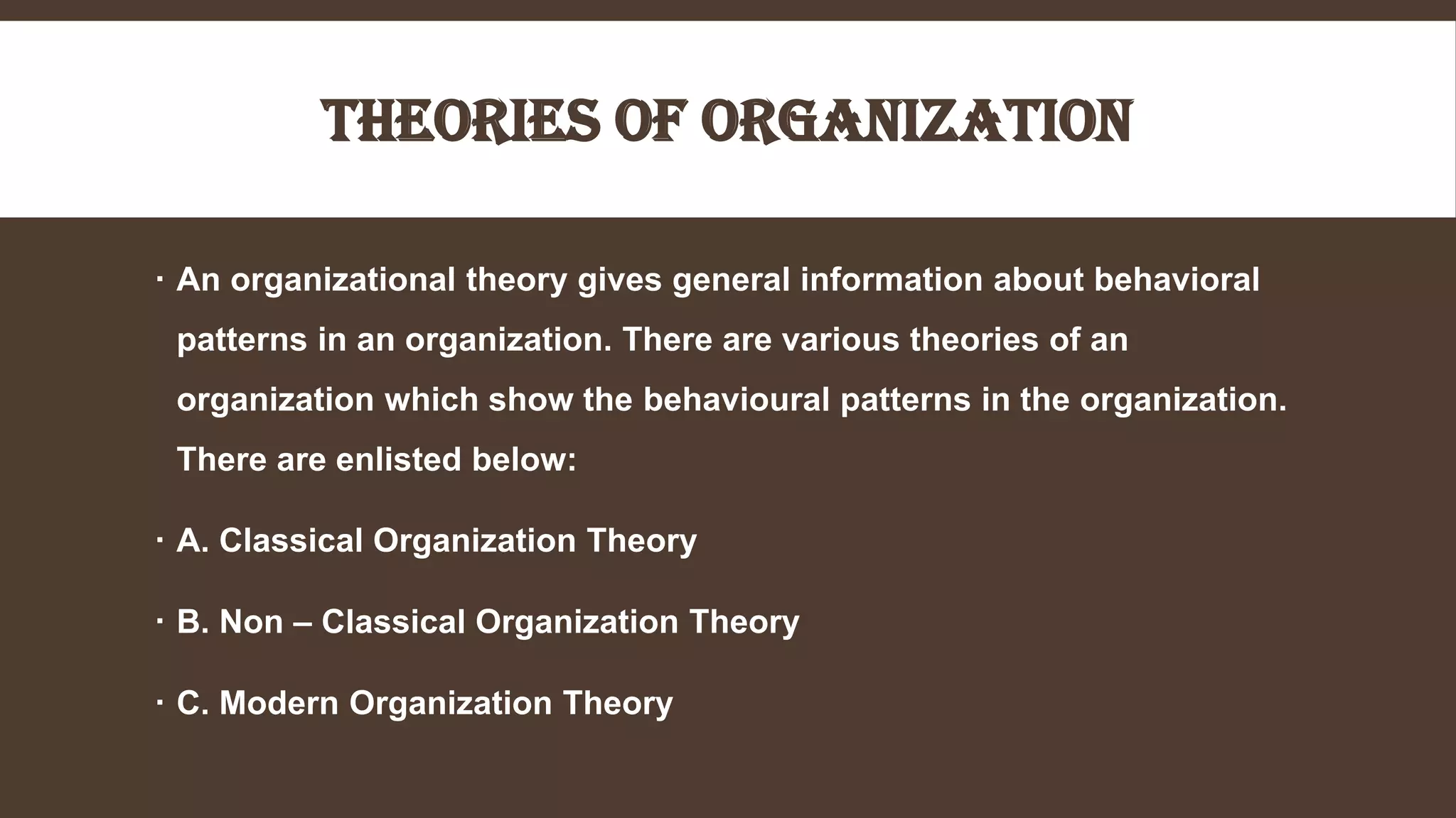 Organizational theories | PDF