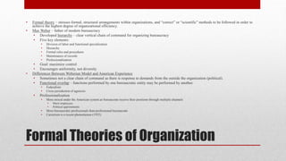Organizational theory | PPTX