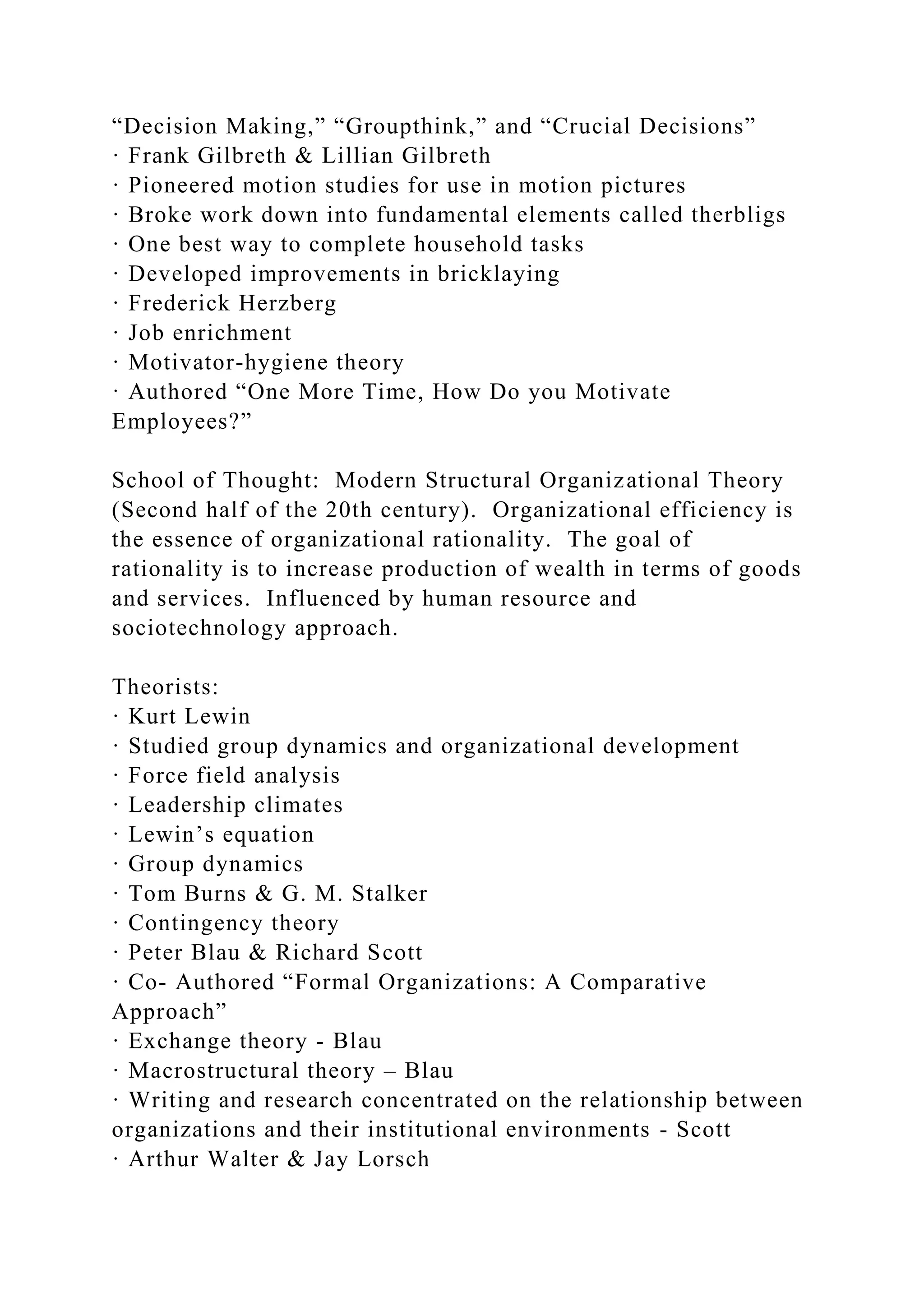 Organizational Theory TimelineAt the turn of the 20th centur.docx