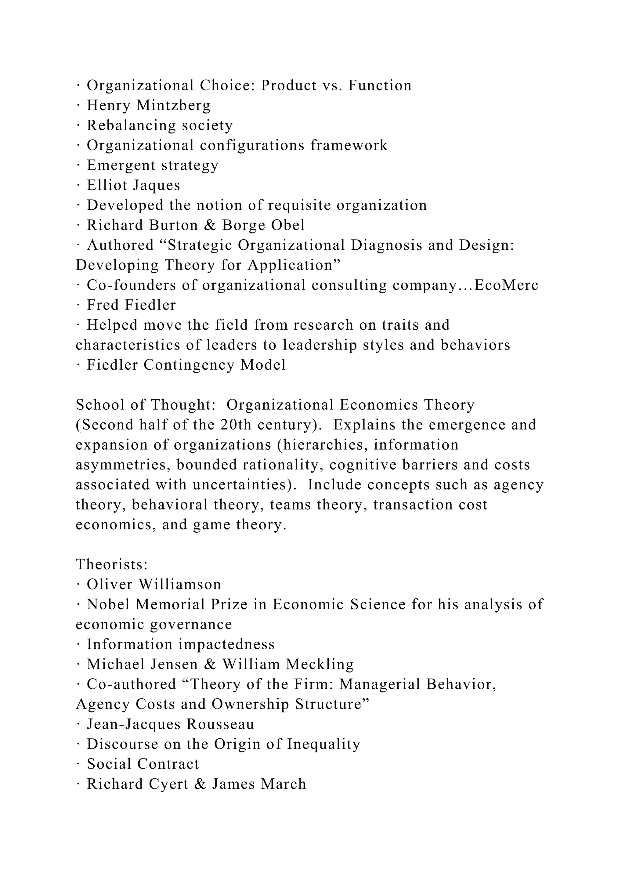 Organizational Theory TimelineAt the turn of the 20th centur.docx