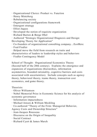 Organizational Theory TimelineAt the turn of the 20th centur.docx