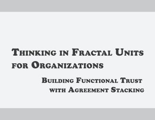 Organizational Thinking in Fractals | PDF