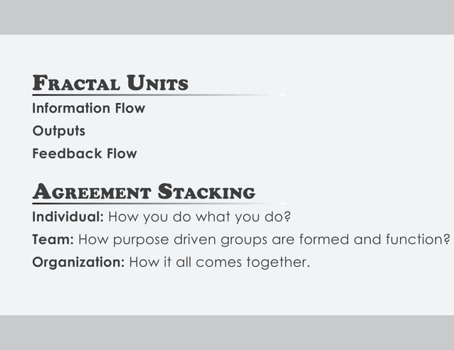 Organizational Thinking in Fractals | PPT