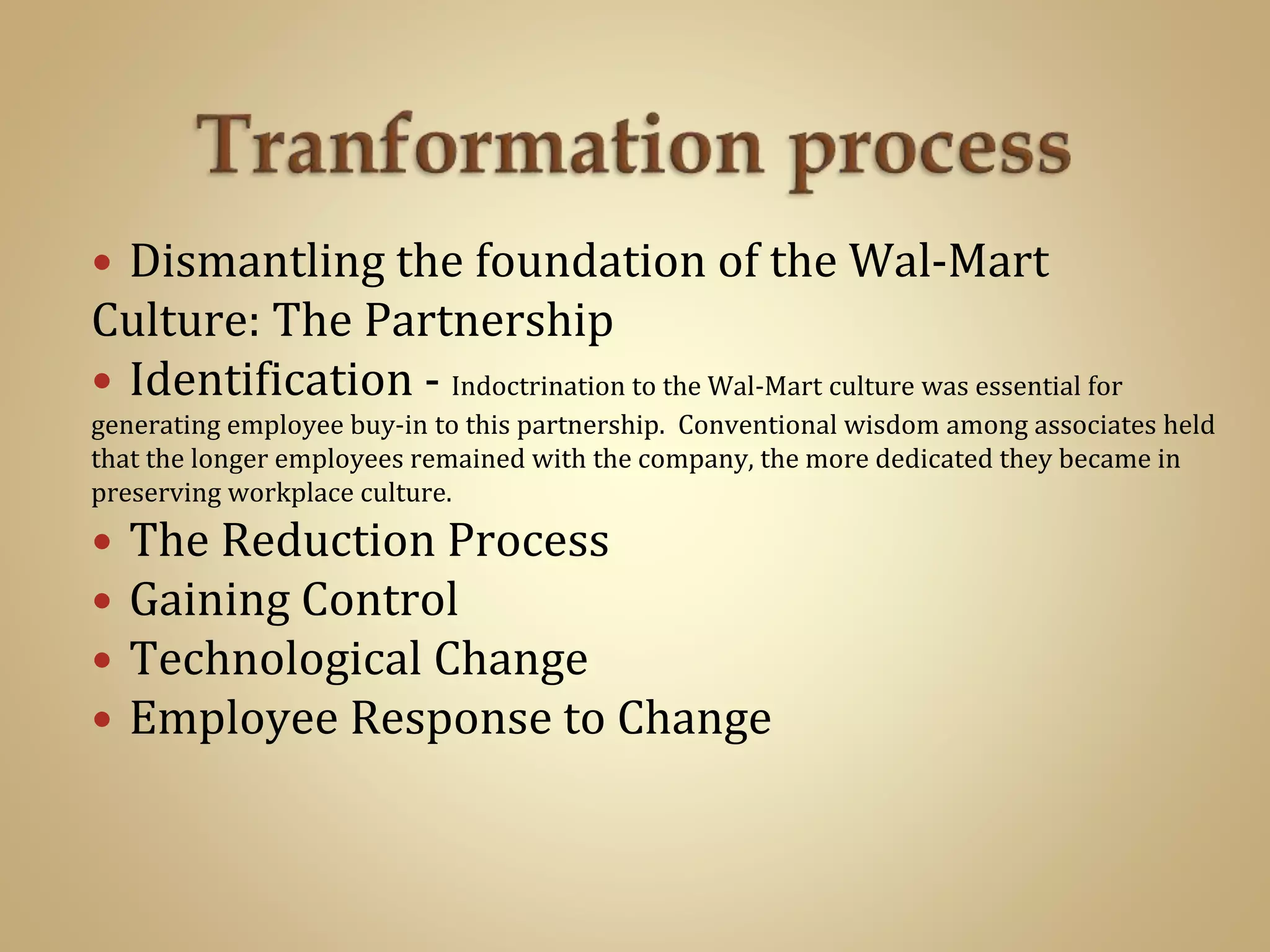 Organizational transformation walmart | PPTX