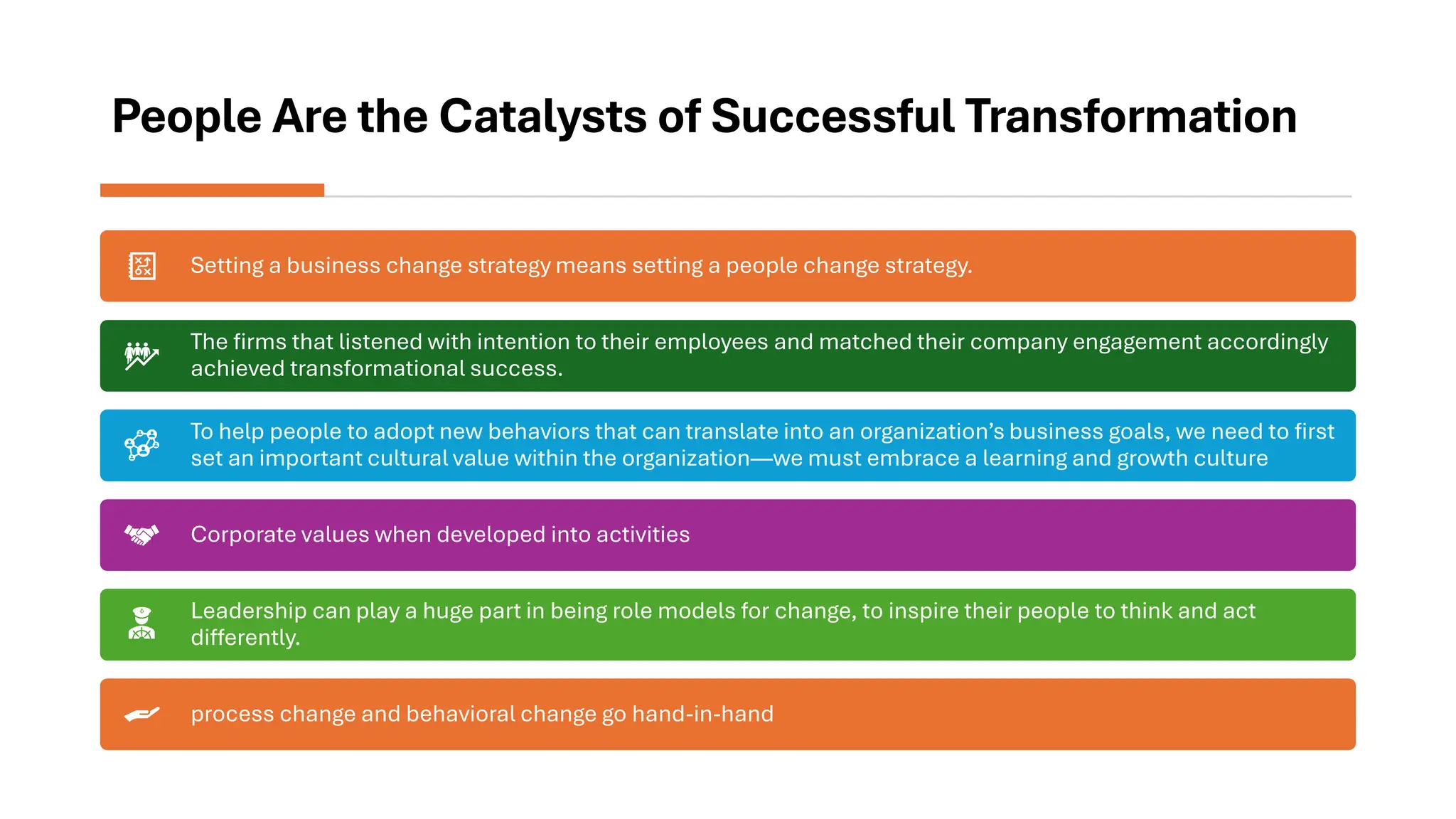 Organizational Transformation Lead with Culture | PPT