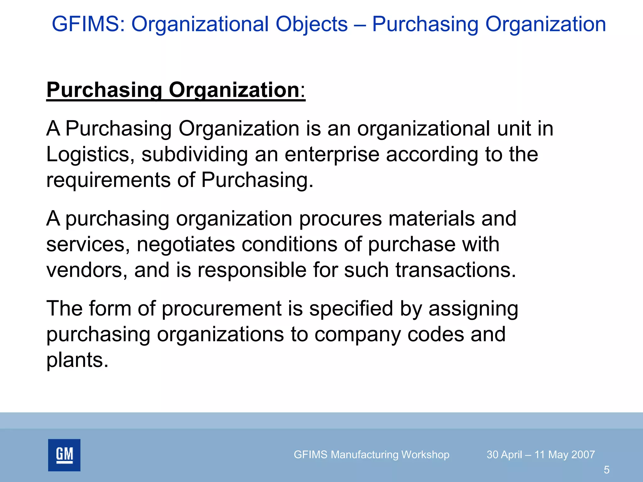 Organizational Units in SAP SRM-General Motors..ppt