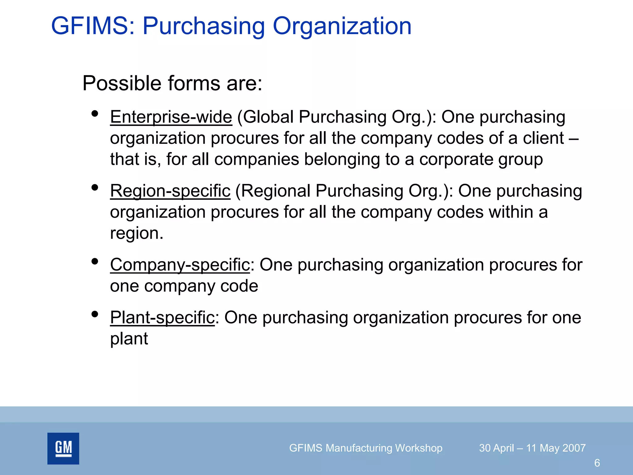 Organizational Units in SAP SRM-General Motors..ppt