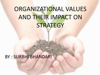 Organizational values and their impact on strategy | PPTX
