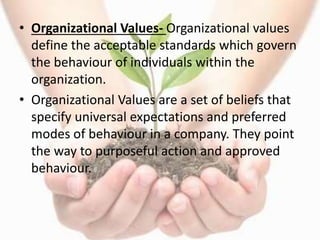Organizational values and their impact on strategy | PPTX