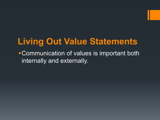 Organizational values, vision & mission | PPTX