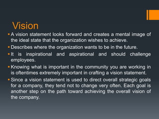 Organizational values, vision & mission | PPTX