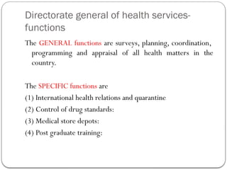 Organization and administration.HEALTH SYSTEM IN INDIA | PPTX