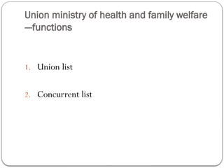 Organization and administration.HEALTH SYSTEM IN INDIA | PPTX
