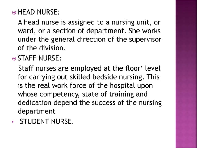 Organization and functions of nursing srvices and education | PPTX