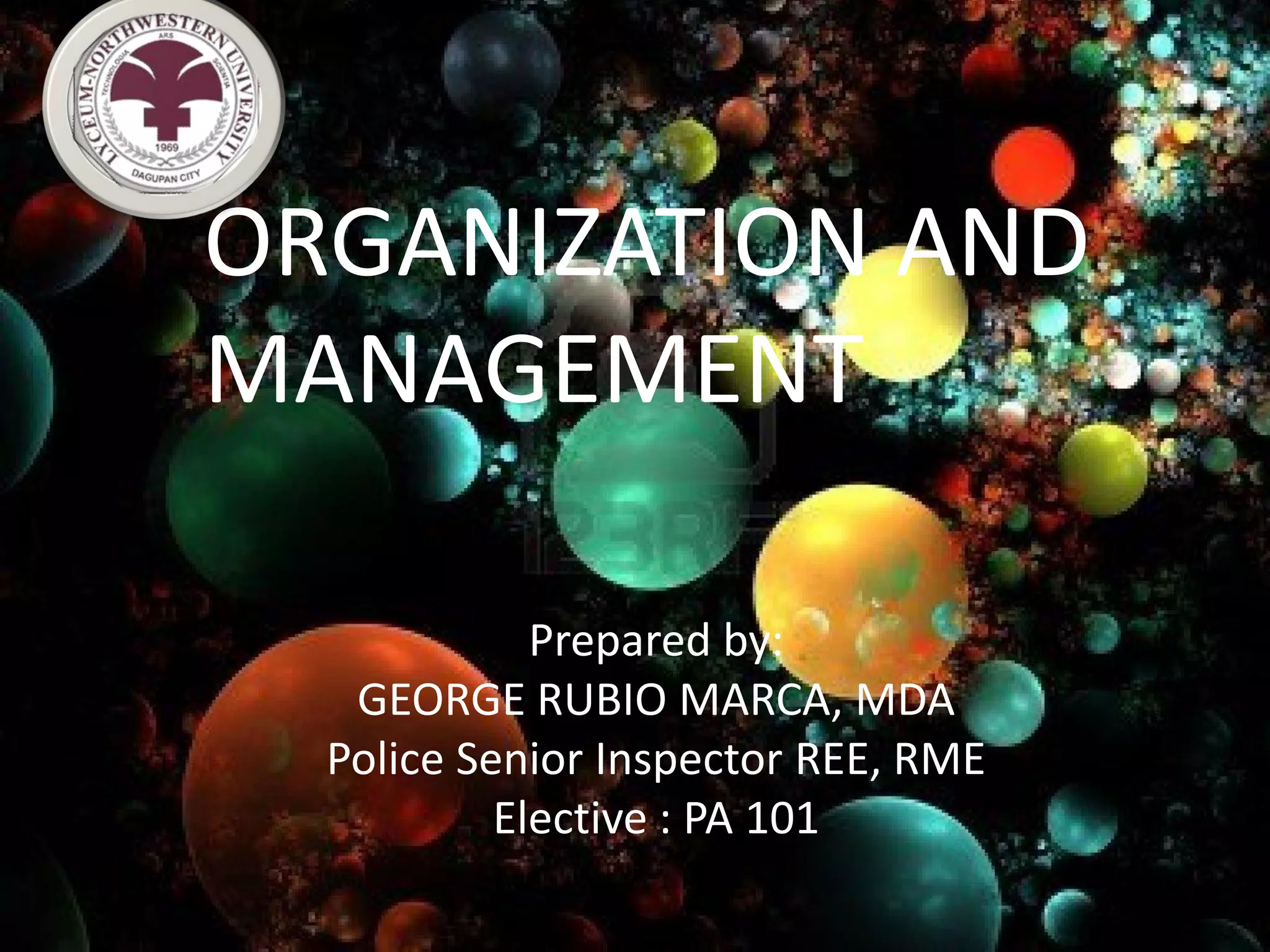 Organization and Management | PDF