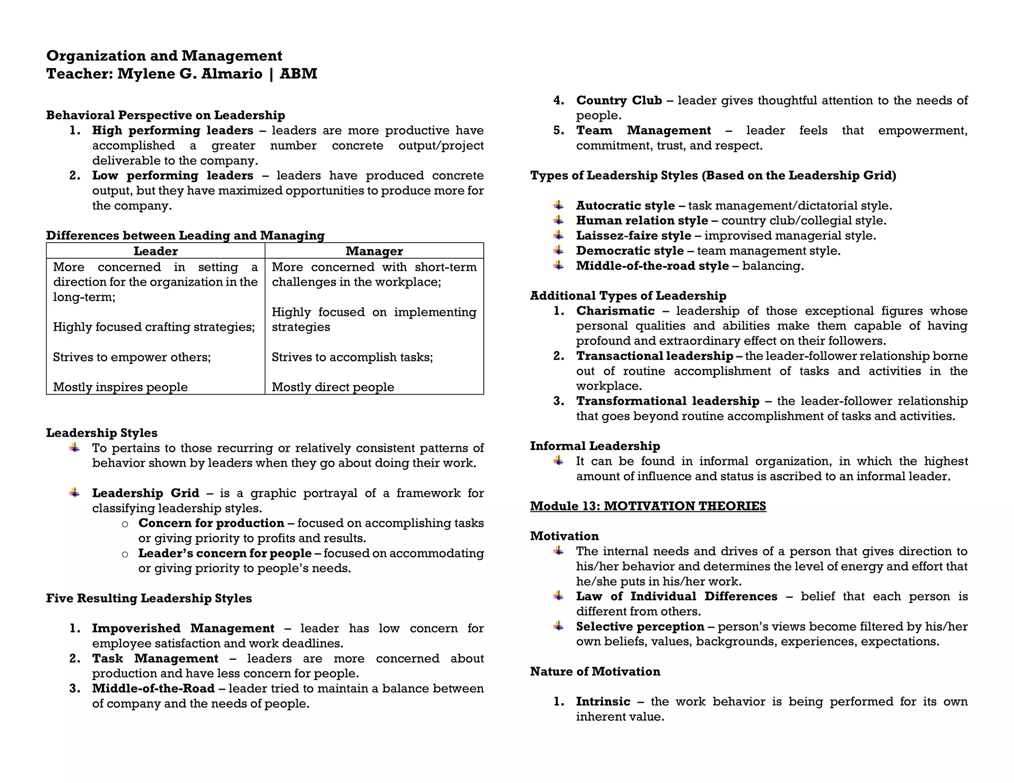 Organization and management | PDF