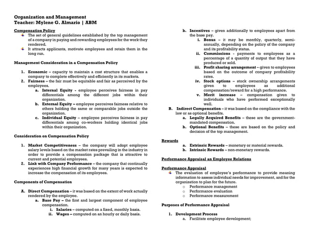 Organization and management | PDF