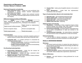 Organization and management | PDF