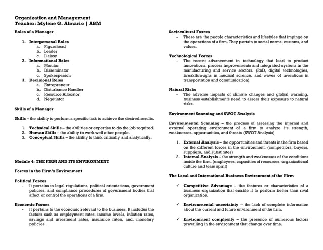 Organization and management | PDF