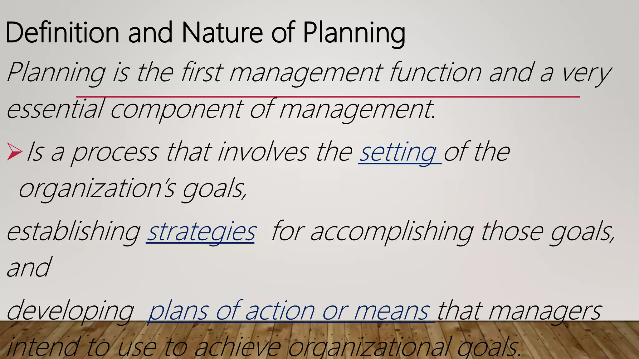 Organization and management planning | PPTX