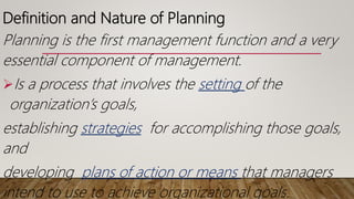 Organization and management planning | PPTX