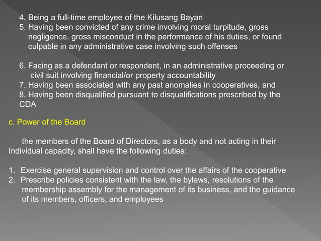 Organization and management of cooperatives | PPTX