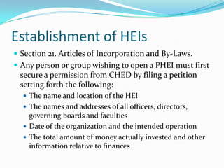 RAGMA, Feljone G. Organization and management of HEIS | PPTX