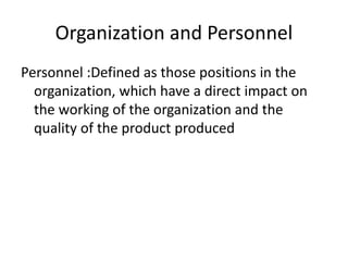 Organization and personnel | PPT
