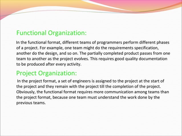 Organization and team structures | PPT | Programming Languages | Computing