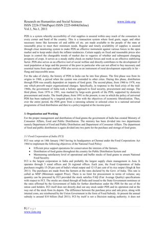 Organization and working of public distribution system in india a ...