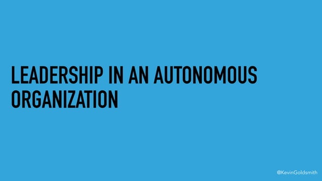 Organization, Architecture, Autonomy and Accountability (2020) | PPT