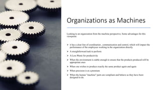 Organization as a Machine Metaphor | PPTX