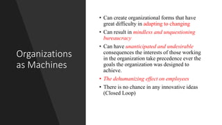 Organization as a Machine Metaphor | PPTX