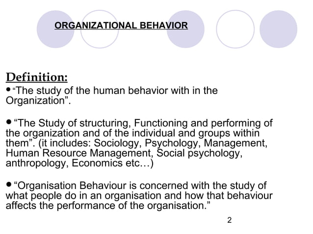 Organization behavior | PPT