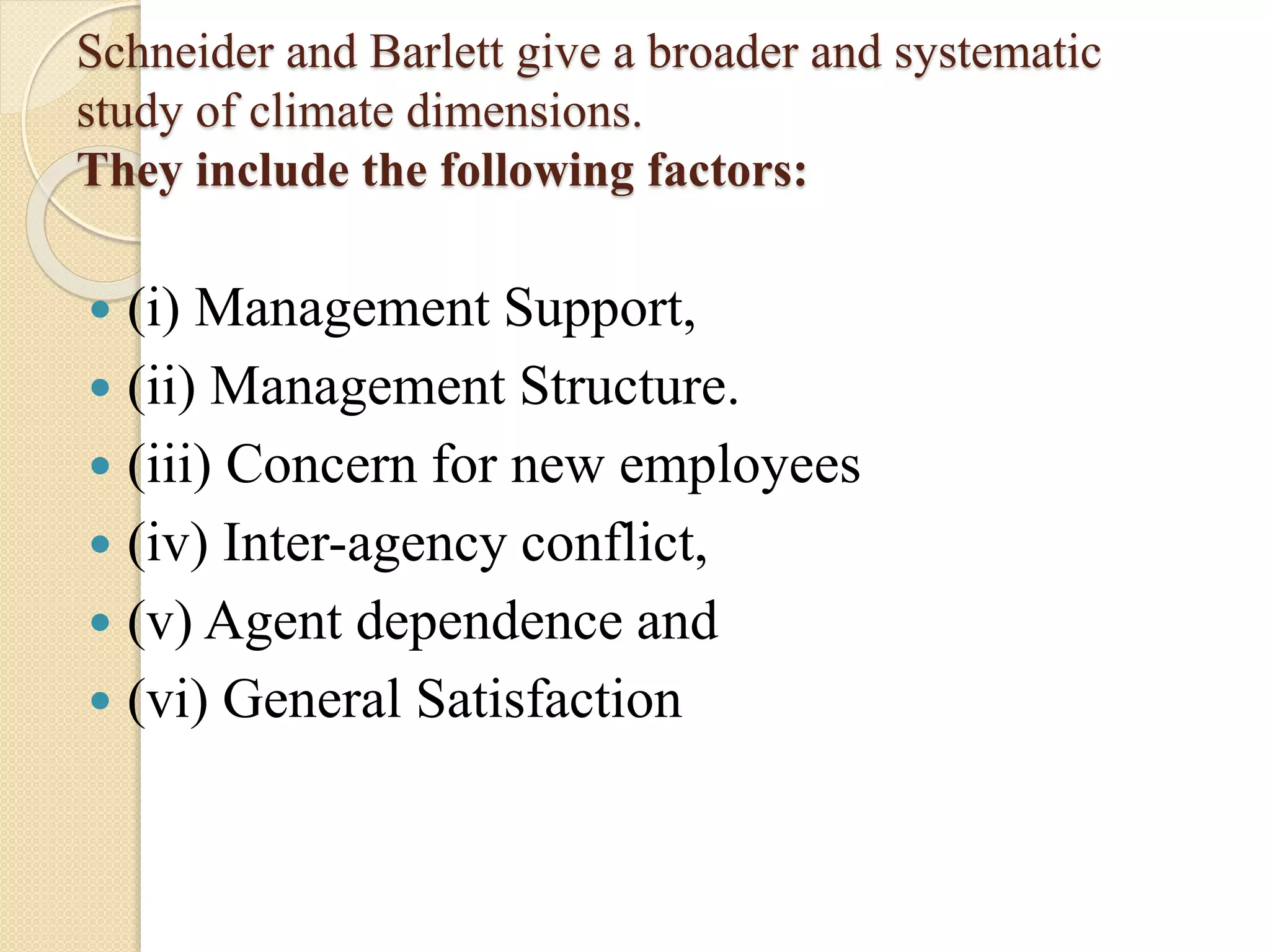 Organization change and development culture and climatic factors | PPTX