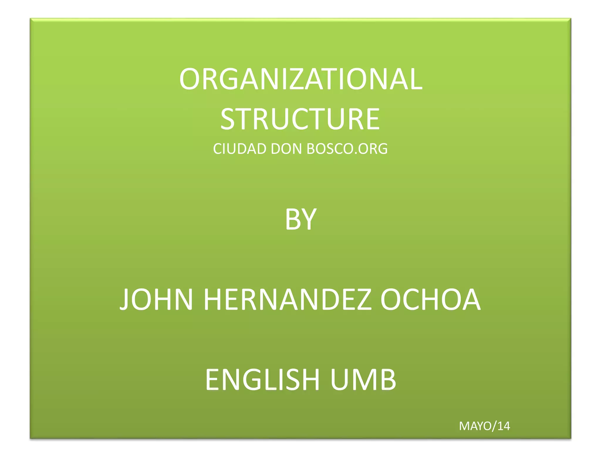 Organization chart english umb | PPT