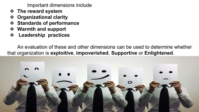 Organization climate dimensions - Leadership and Teamwork | PPTX ...