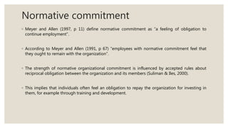 Organization Commitment | PPTX | Business Administration | Business
