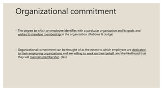 Organization Commitment | PPT